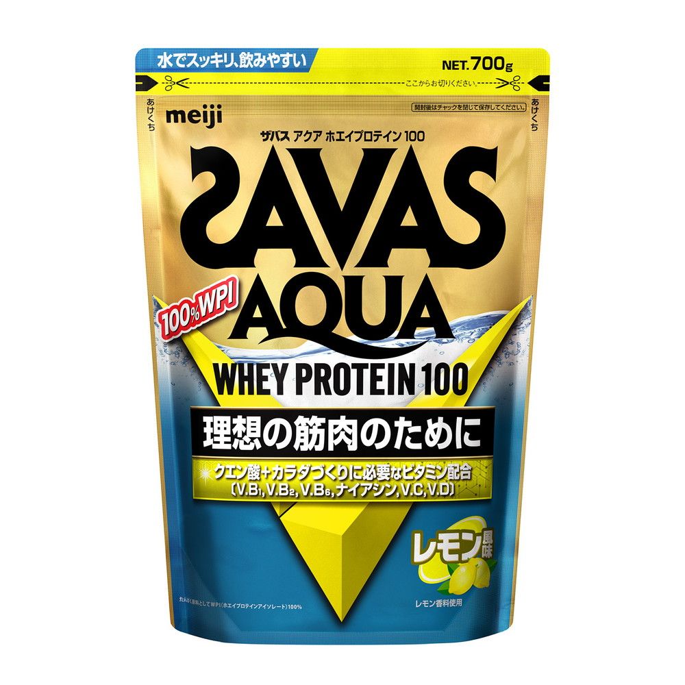 商品名ザバス アクア ホエイプロテイン100 レモン風味 内容量700g 商品説明（製品の特徴）スッキリとしたクリアな飲みやすさを追求した、スポーツドリンク感覚のプロテインなので、運動時に加えて日常の様々なシーンの水分補給としてもおいしくお...