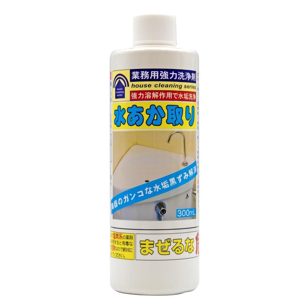 商品名水あか取り 内容量300mL 商品説明（製品の特徴）陶器のガンコな水垢黒ずみ解消！飲食店、事務所、ホテル、寮等多数の人が利用し、汚れやすい陶器製の水タンク・洗面台の水あか洗浄に適しています。活性剤の作用で速やかに浸透します。水あか表面...