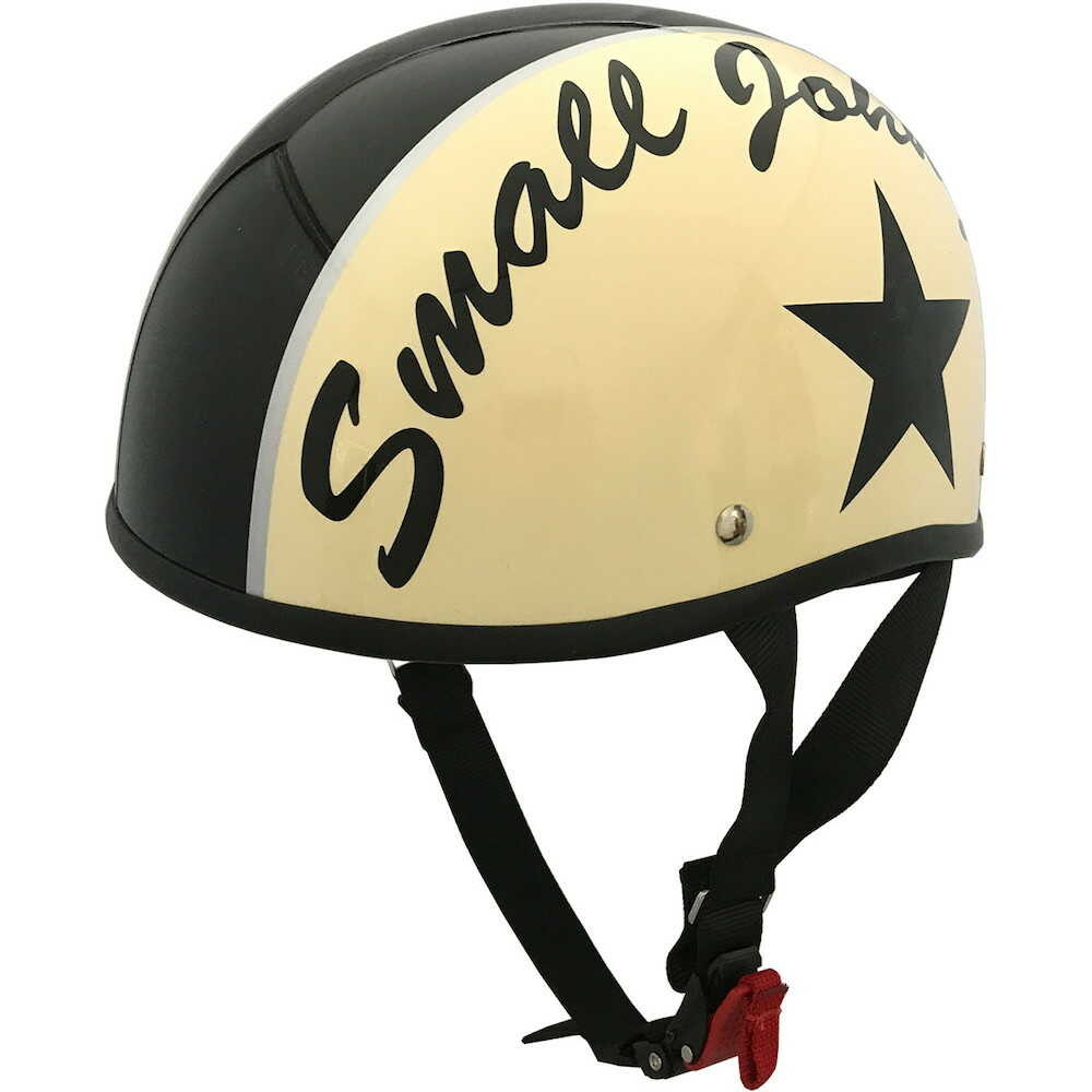 ■商品説明（製品の特徴） ●スモジョンのロゴ＆スターマーク入りモデルのダックテールタイプ。●気軽に使えるオシャレなハーフヘルメットとしてピッタリです！●センターストライプに加え、サイドには星柄デザインを採用。バイク,ヘルメット,半キャップ,...