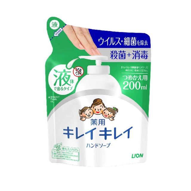 商品名キレイキレイ薬用液体ハンドソープ　つめかえ用　200ml内容量200ML商品説明薬用　殺菌＋消毒　手肌を守る殺菌ケア　きちんと殺菌し、バイ菌から手肌を守る　売上NO．1のキレイキレイ薬用液体ハンドソープ●殺菌成分配合で、手肌を清潔にす...