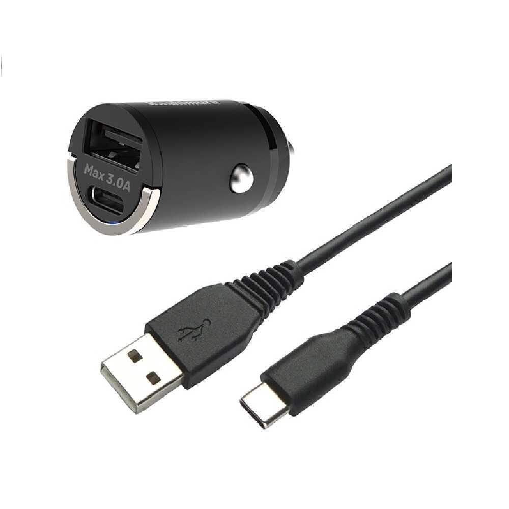 ■商品説明（製品の特徴） 車のDCソケットをUSB‐AとType‐Cの2ポートのUSB電源に変換。●車のDCソケットのキャップが閉まる超コンパクト設計。●2ポート合計出力最大15W（5V3A）。●DCソケットから本体を抜き出しやすい合金製の...