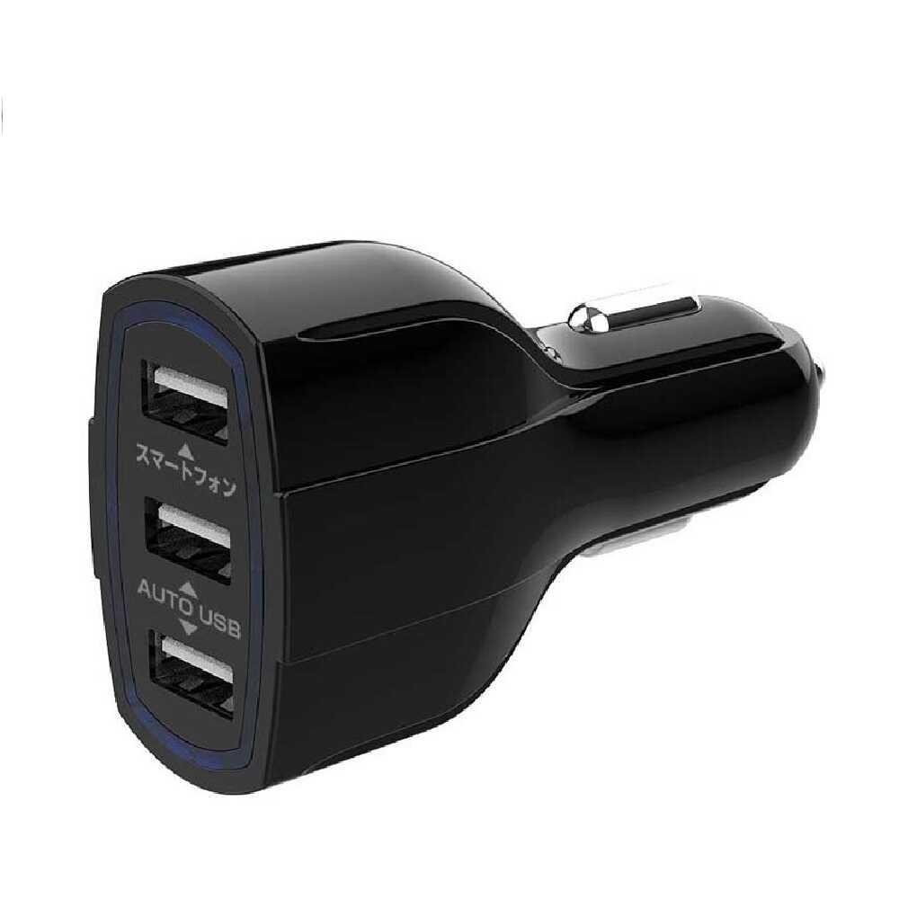 ■商品説明（製品の特徴） USB‐A 3ポート搭載の車載用USB電源。車のDCソケットをUSB電源に変換します。●自動識別IC搭載。（3ポートのうち2ポートで対応。）　iPad／iPhone／iPod／スマートフォン／タブレット等を自動的に...