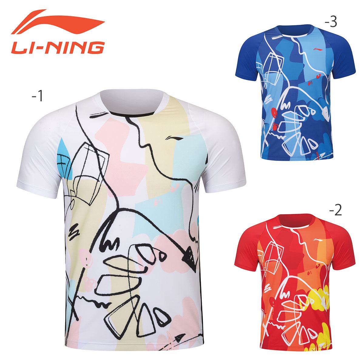 素材：ポリエステル、ポリウレタン サイズ：S、M、L、XL、2XL、3XL カラー：-1.ホワイト 　　　　-2.レッド 　　　　-3.ブルー Made in China 日本バドミントン協会審査合格品 メール便対応可 こちらの商品はメール...