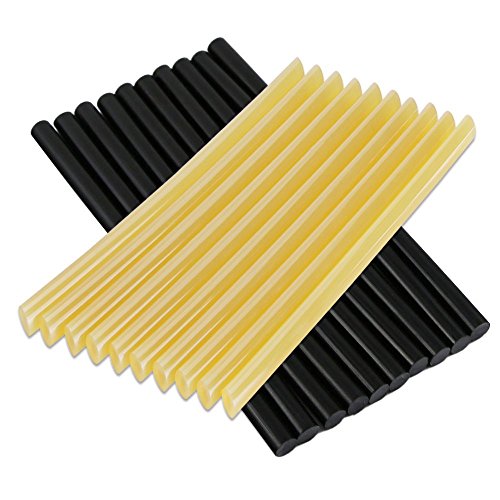イエロー/20PCS/0.1kg・パッケージ個数:1・商品仕様：材質ーー?脂、色ーー黒色＆黄色、サイズーー27cm(長さ)*0.7cm（直径）・広用範囲：凹み修復用接着剤、強力粘着グルーガン用のスティックです。セラミックス、ガラス、紙、木材...