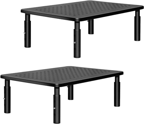 1個入りブラック　2個入り/2個入り/MR01-2PACK-DE・Color:ブラック　2個入り・パッケージ個数:1・製品仕様商品名：モニター台 卓上タイプ　幅37CM、奥行24CM、高さ10/12/14CM　3段式調節　耐荷重：20KG・...