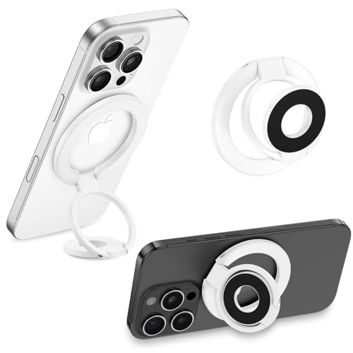 ホワイト/軽量小型/-・Color:ホワイト・両面マグネットで超便利Viviberのマグネットスマホリングは両面マグネットなので、リングを取り外すことなく冷蔵庫、テーブル、洗濯機、ジムの設備、更にマグネット式の車載ホルダーなど磁力のあるもの...