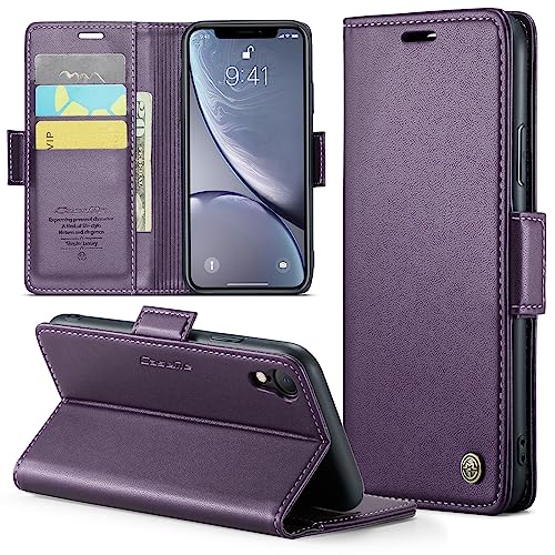 財布型パープル/Iphone XR/iPhone XR・Size:Iphone XRColor:パープル・対応機種iPhone XR（6.1″）専用手帳型ケース、手触りが良く、使い心地が快適で、長持ちする材料です。・カード収納財布型スマホケ...