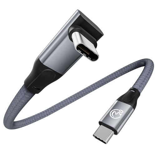 グレー/1ft/UseBean-USBC-90-1FT-20G-240W-5K4K・Size:1ftColor:グレー・L字型プラグ設計：240W USB-C & USB-Cケーブルは最新のL字型デザインを採用し、インターフェースを効果的に...