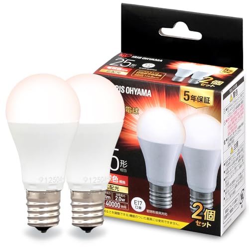 2)おトクな2個セット1)電球色/25W/LDA2L-G-E17-2T62P・Size:25WStyle:2)おトクな2個セット・パッケージ個数:1・電源:100V(50/60Hz共用)・期間:5年・本体重量(kg):0.02kg・定格消費...