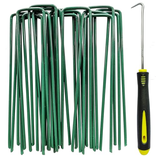 U字型グリーン/50本セット/-・Size:50本セット・パッケージ個数:1・●人工芝、防草シート、各種シート・マット等を地面に設置・固定できるU字型ピンの商品です。・●バッゲージ数量：30本、50本、100本よりお選びいただけます。・●サ...