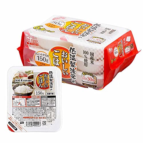 白米/6個/-・FlavorName:6個・パッケージ個数:1・原材料:うるち米(国産)・内容量:内容量:150g×6食パック・カロリー:216kcal・商品サイズ(高さx奥行x幅):12.75cm×13.1cm×21.8cm・ブランド:ア...