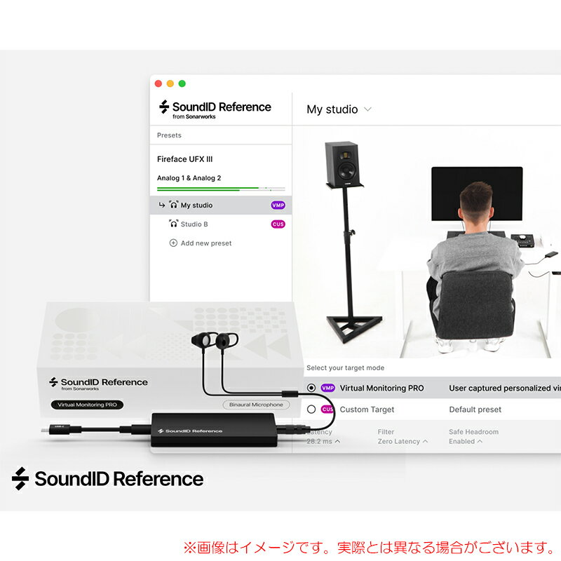 Sonarworks SoundID Reference Virtual Monitoring PRO with Binaural Measurement Microphone (EREF)本製品はバイノーラルマイク付ハードウェア製品です。...