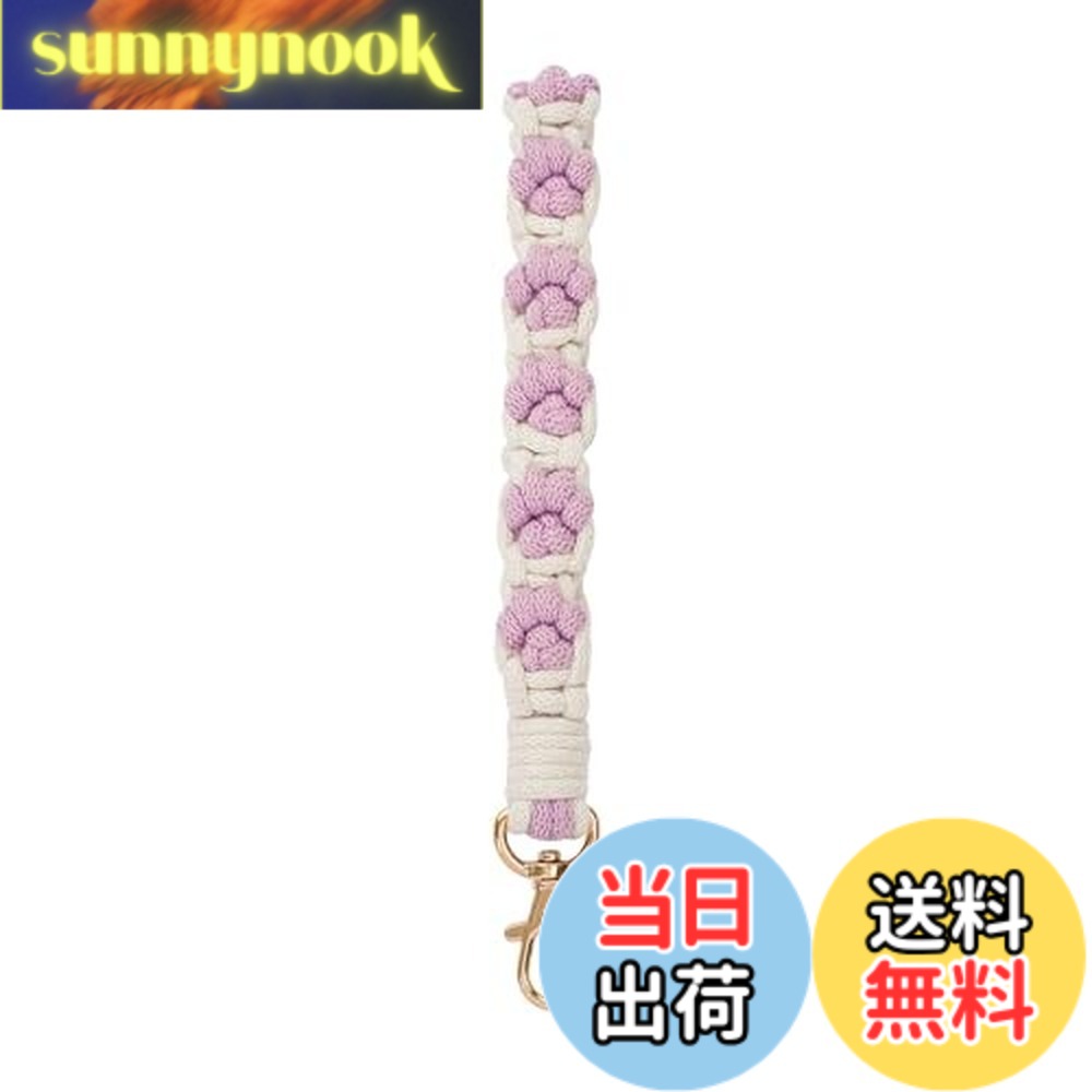 商品情報商品の説明説明 【製品内容】紫と白が交錯した猫爪デザインのリストバンド 1 個。 【サイズ仕様】縦19.5cm、横2.5cm。 【耐久性】リストバンドはすべて手編みで、材質は丈夫です。ストラップやポーチの持ち手や装飾として使用できま...