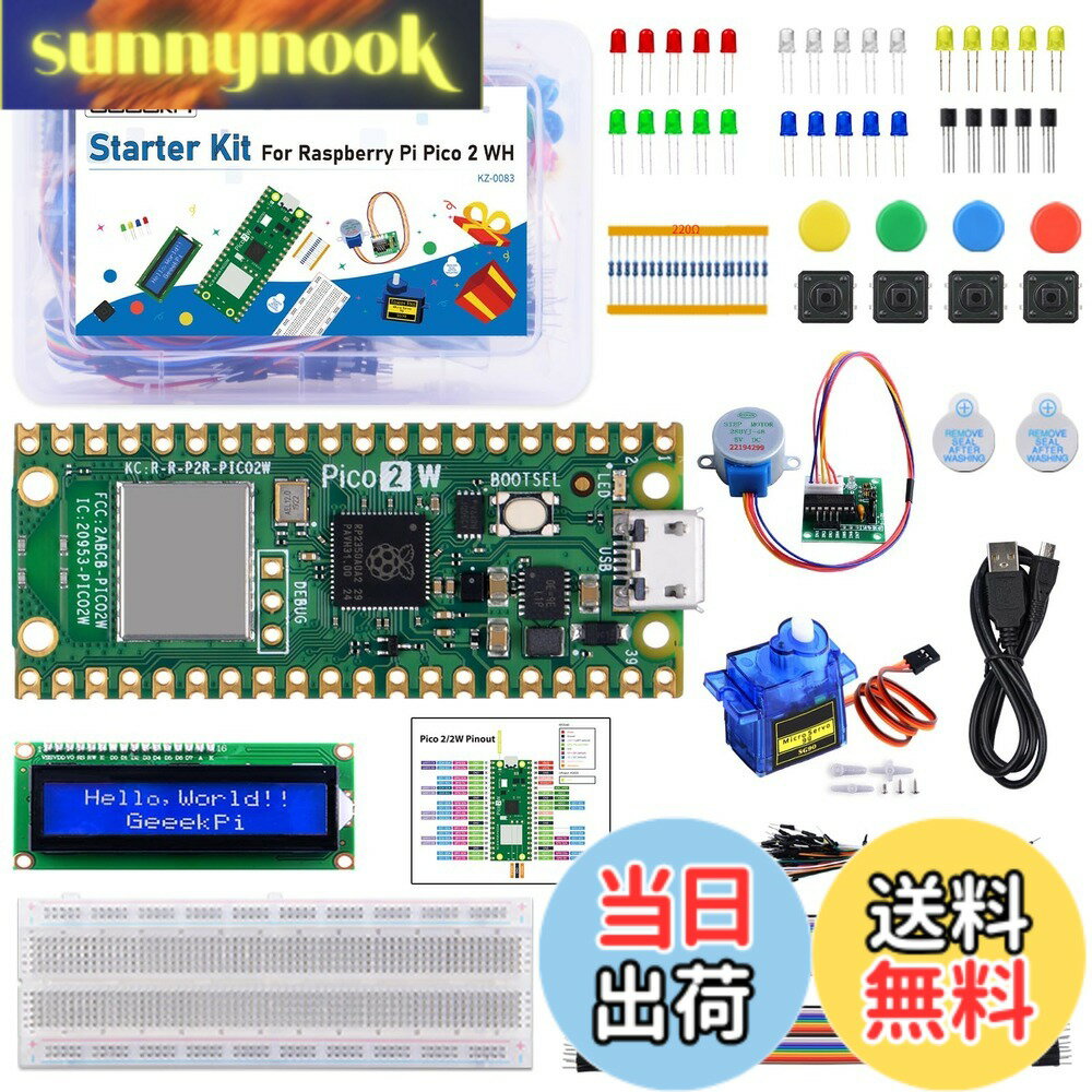 商品情報商品の説明主な仕様 完全なセット: Raspberry Pi Pico 2 WHには、ピンヘッダー、LCDディスプレイ、800穴ブレッドボード、そしてすぐにプロジェクトを開始できる豊富なアクセサリが付属していますコンポーネント: さ...