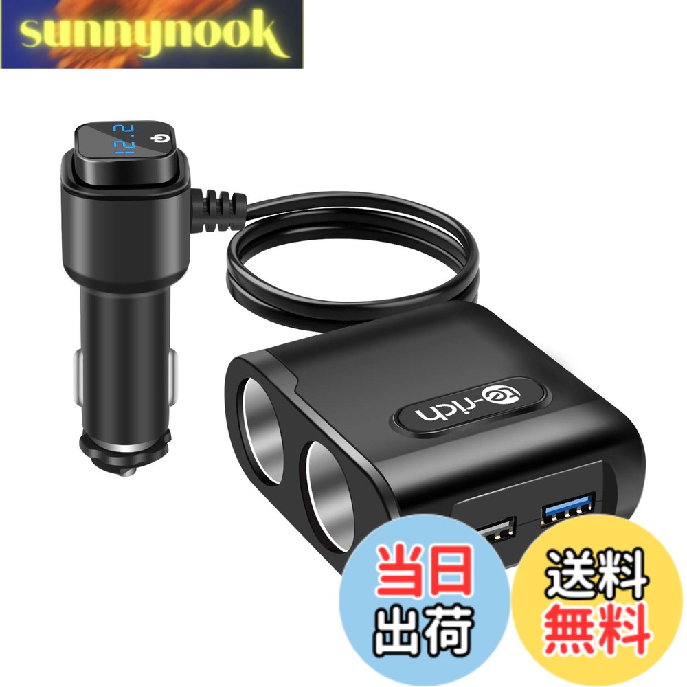 商品情報 商品の説明 主な仕様 常備の車用グッズ：ソケット2連（各ジャックの最大出力40W）と2個USB端子ポート（QC3.0急速充電ポート1個＆2.4a充電ポート1個）を兼ね備えてカーナビ、ドライブレコーダー，車載監視カメラ、スマホやタブ...