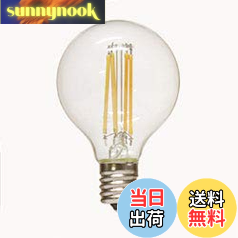 商品情報商品の説明商品紹介 ボール形のLED電球　フィラメント形なので下方も明るく照らせます　省エネで長寿命です 安全警告 調光不可、断熱材使用器具、密閉器具　使用不可主な仕様 径50mm　3.9W　クリア口金E17　クリア　寿命20000...