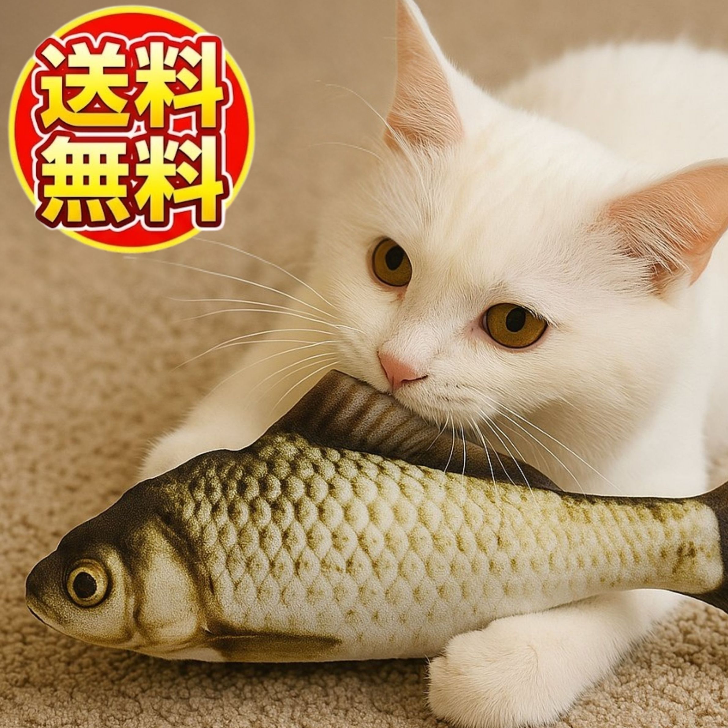 愛猫が夢中になるぬいぐるみおもちゃ！ 本物そっくりのリアルな魚デザインと 天然のまたたびの香りで、猫ちゃんの本能を刺激！ 手のひらサイズのコンパクト設計で 転がしたり、くわえたり、遊びやすさ抜群です♪ こだわりのポイント 天然またたびパウダ...
