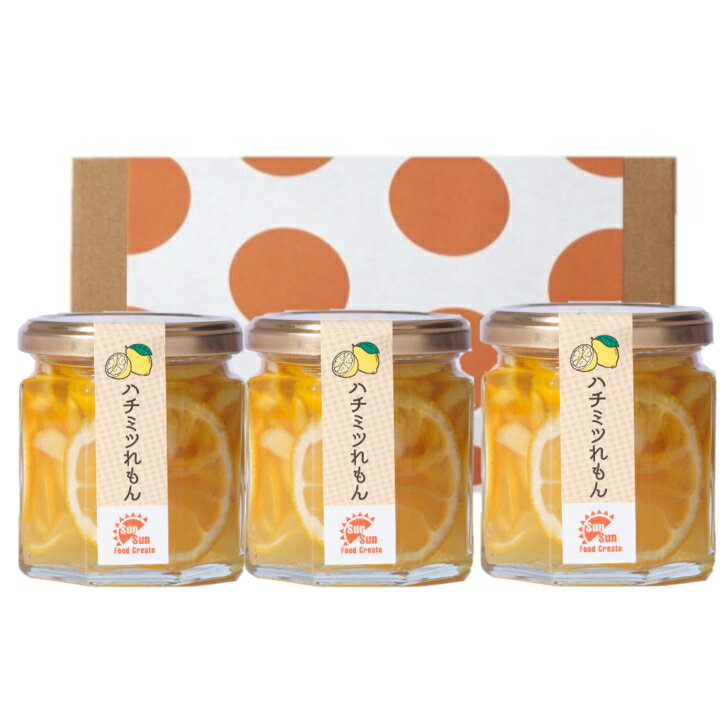 商品情報名称レモンはちみつ漬け原材料名レモン（アメリカ産）、砂糖、蜂蜜（国産）内容量200g×3個賞味期限製造日から365日（別途商品ラベルに記載）保存方法直射日光を避け、常温で保存してください。販売者(株)サンサンフードクリエイト鹿児島市...