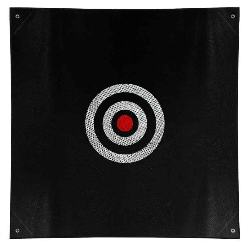 Voodans ゴルフ練習用 消音メッシュ的 標的 ターゲット 衝撃吸収 消音 騒音軽減 テニスボール 野球 練習用 室内屋外 (ブラック)サイズ：ブラック約1.46mx1.46m 重量：約0.56kg、ホワイト約1.42mx1.42m(人...