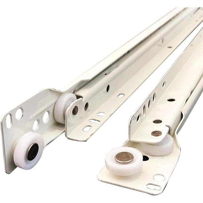 スライドレール 伸縮式 キッチン用 レール 250 300 350 400 450 500mm、引き出し スライドレール ローラータイプ底付、頑丈・静音・スライド動作も軽くなり、2個 重量用スライドレール 最大耐荷✔ 適用分野: 引き出し引...