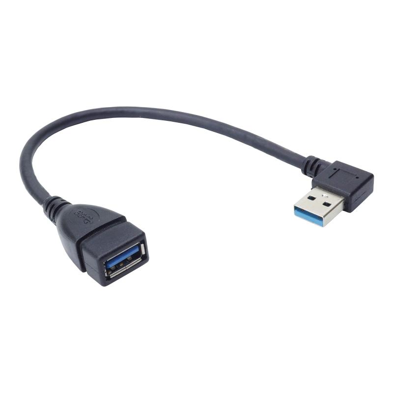 prendre USB 3.0 延長ケーブル L型 変換 上向き 下向き 右向き 左向き L字型 約18cm Type-A オス メス タイプA 変換コネクタ 角度 90度 直角 （右向き） PR-UA018-MUSBポートがある背面や側面...