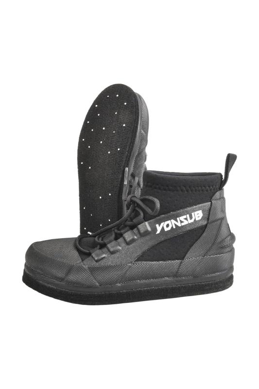 [MORGEN SKY] ウェーディング シューズ フィッシング ブーツ 釣り フェルト スパイク 磯靴 靴ひも付き 滑り止め 撥水性 通気性 磯釣り 渓流 岩場 アウトドア 迷彩柄 グリーン YZ033 (ブラック, 日⭐【優れたフィット...