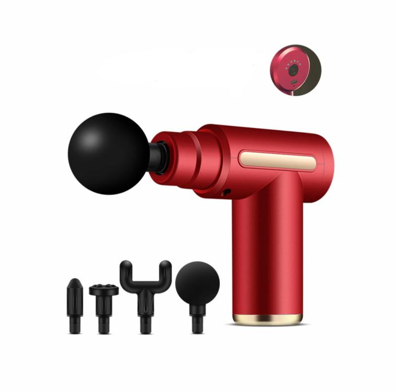 筋膜リリース, 4種類ヘッド付き, 6段階調節, 大容量バッテリー, USB充電式, 運動補助用品, コンパクト 小型, 全身リフレッシュ,プレゼント,ギフト最適 (レッド)多機能筋膜リリース: 4種類の交換可能なヘッドと6段階の強度調節で...