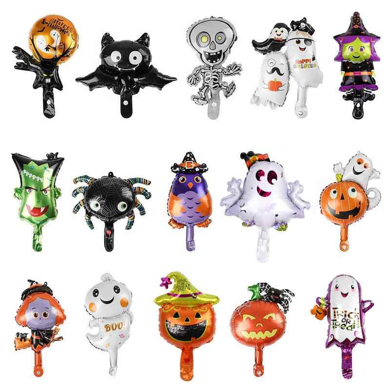 CINECE ハロウィン アルミ バルーン 14個セット ミニ 飾り 風船 halloween decoration パーティー 幽霊 魔女 カボチャ 骷髅サイズ:バルーンの高さは約34~45cm（膨張状態でない高さ） 小さなサイズで、手に...