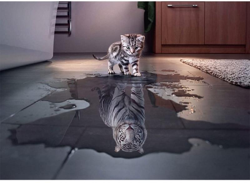 ジグソーパズル 1000ピース クリスマス 仔犬・サンタクロース サイズ70×50cm (子猫と白虎)【推奨年齢】6歳以上を対象。