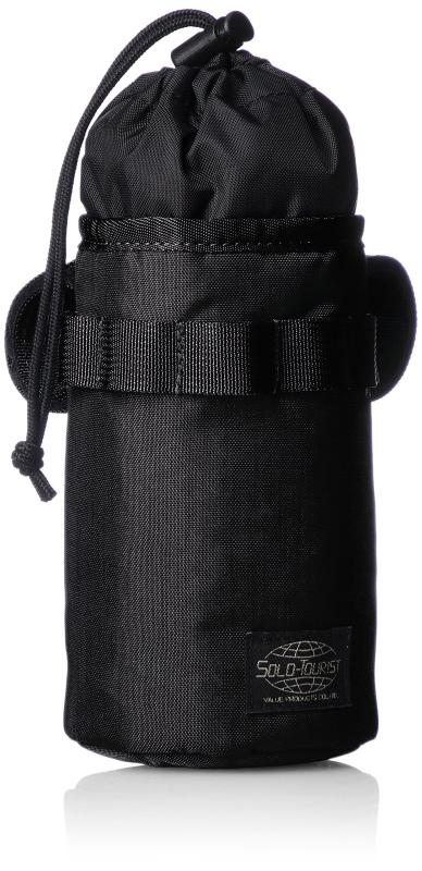 [ソロ・ツーリスト] ボトルホルダー BCマルチホルダー、サイクリング用、350mm/500mmペットボトル保温効果、小物収納 ブラック自在に取り付け可能なペットボトルホルダー