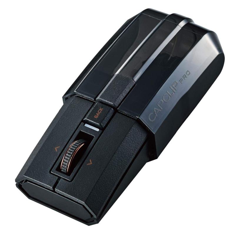 エレコム マウス Bluetooth (iOS・iPadOS対応) 充電式 静音 チルトホイール(横スクロール) プレゼンモード搭載 Ultimate Blue LED 4ボタン CapClip Pro ブラック M-CCP1BBBK持ち運...