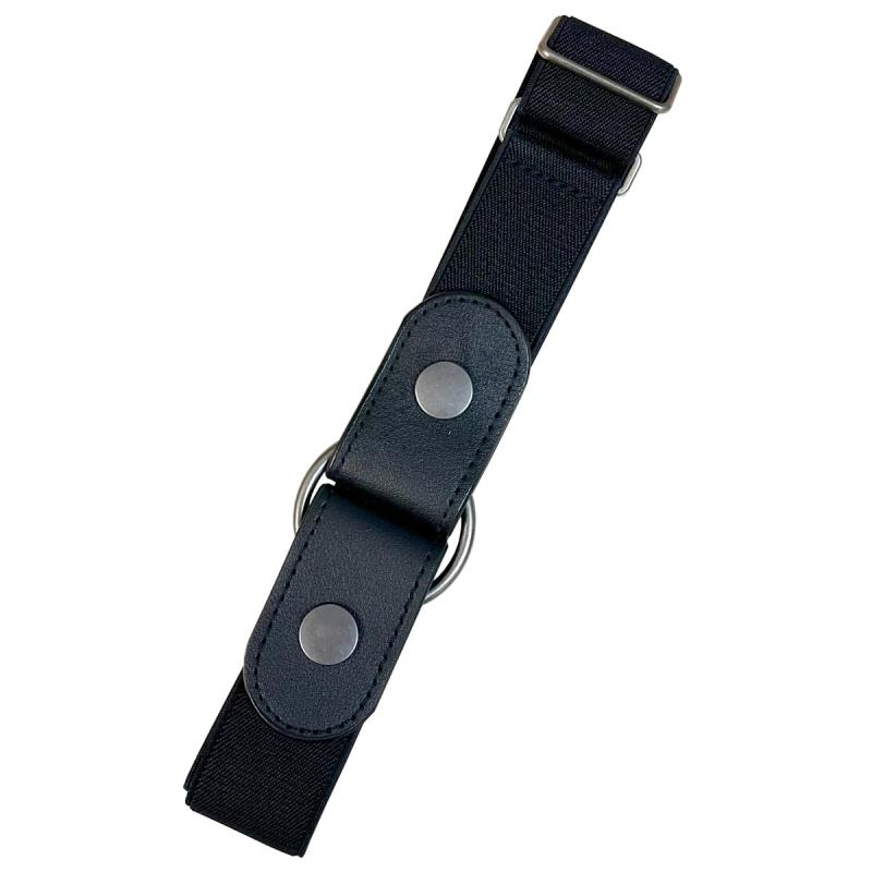 [KASSAI] ループベルト バックル付 (54-90+, ブラック)【対応サイズ】約54～90cm+伸縮ゴムベルト幅:3.5cm(リングバックル最大幅4.6cm)54cm～90cm以上と対応出来るサイズ幅が広く、大人の方はもちろんサイズ...