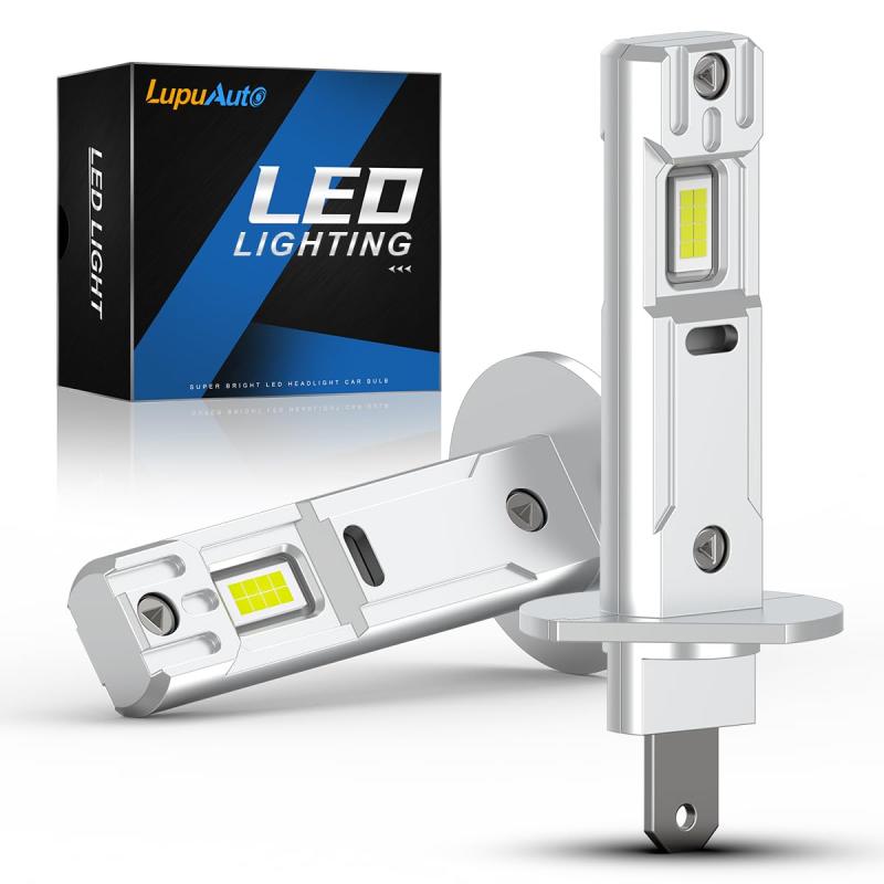H1 led ヘッドライト 車検対応 24000LM 爆光 LED H1 6500k ホワイト 600% の明るさ H1 ポン付け 無極性 取付簡単 ファンレス キャンセラー内蔵 静音 12V/24V車兼用 H1 バルブ 2個セット【600...