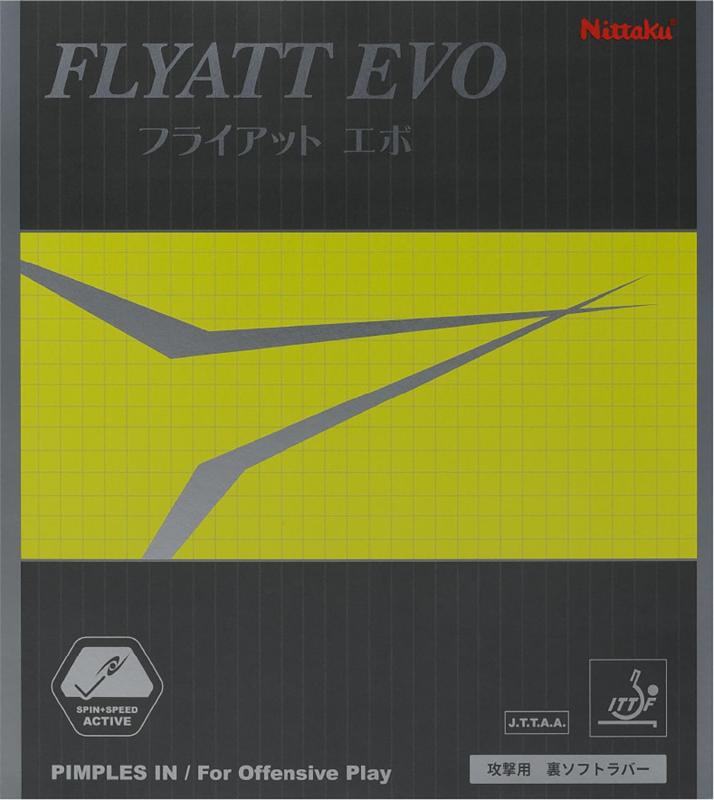 ニッタク(Nittaku) 卓球 ラバー フライアット EVO ブラック 厚 NR-8122厚さ：中・厚スピード：15.25 / スピン：11.50 / スポンジ硬度：30.0