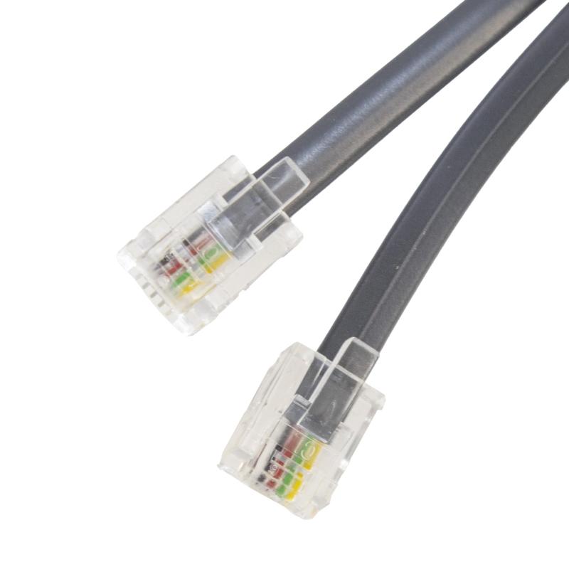 マクサー電機 モジュラーコード プラグ付き 6極 4芯/2芯 兼用 電話線 交換 補修用 (ノーマル灰 1.5m)コードの種類：ツイストタイプ（ねじれに強い）コード長：1mプラグタイプ：6極（2芯、4芯兼用）使用用途：モジュラーコンセントか...