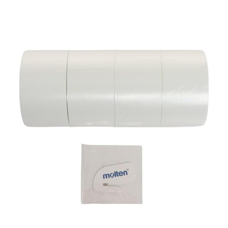 モルテン（molten） ビニールラインテープ 幅5cm ホワイト TV1015-Wサイズ：幅50mm×長さ25m(4巻入)素材：塩化ビニル樹脂特徴：バスケットボール・ハンドボール・バレーボール用伸びるので曲線に適しています。原産国：中国カ...