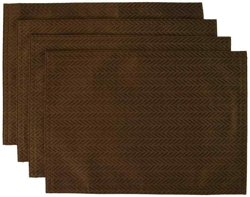 Cleib ヘリンボーン柄 撥水加工 ランチョンマット4枚組み 約32x45cm ブラウン FS006サイズ:32x45cm本体重量:0.3kg素材・材質:ポリエステル50%綿50%特性:撥水加工カラー:ブラウン