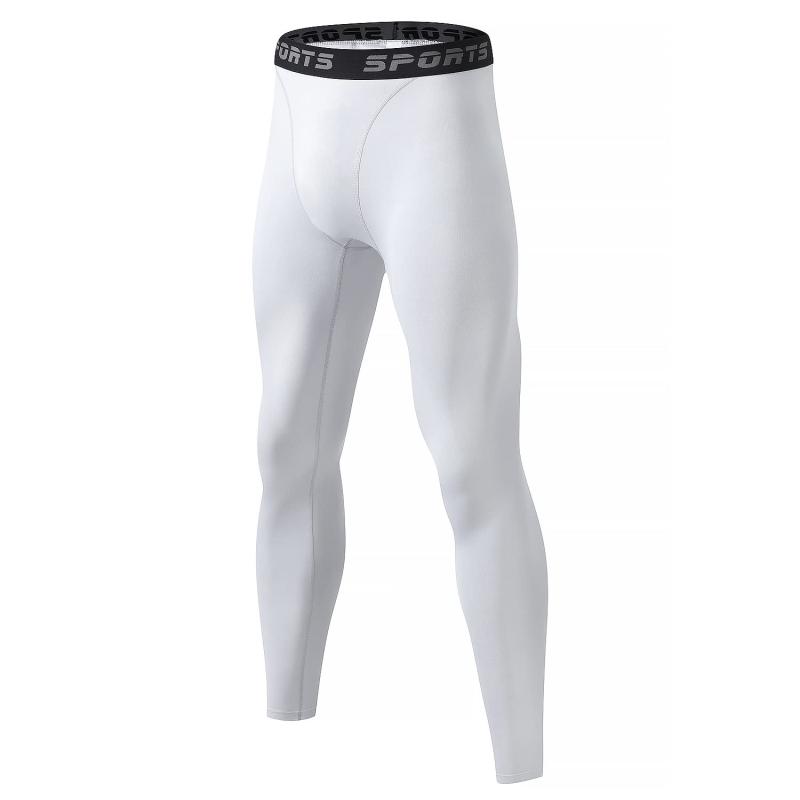 [Sillictor] スポーツタイツ メンズ パワーストレッチ ロング アンダーウェア コンプレッション タイツ [UVカット + 吸汗速乾] ホワイト 3333wh-3XL通気性・速乾性：通気性が良く、抜群な速乾性という特徴で、水や汗な...