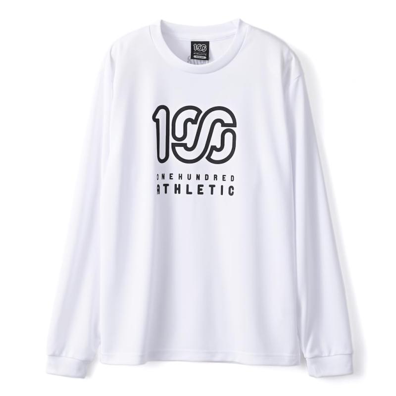 [ONEHUNDRED ATHLETIC] 100A DRY L/S GRAPHIC TOP *Type-B * (ホワイト, XL)サイズスペック：下記の商品説明欄にサイズ別に表記しております