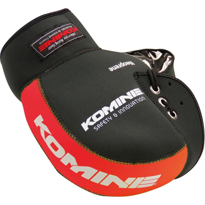 コミネ(KOMINE) バイク用 ネオプレーンハンドルウォーマー/ハンドルカバー ブラック/レッド フリー AK-021 345