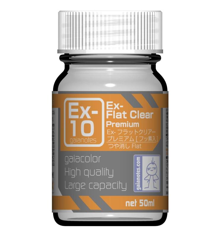 ガイアノーツ(Gaianotes) Exカラー 50ml Ex-10 Ex-フラットクリアー プレミアムEx-シリーズは通常サイズの塗料より高品質な顔料、樹脂を使用した高品質な塗料シリーズ50mlの大容量なので、大きなキットを塗る際にも足り...