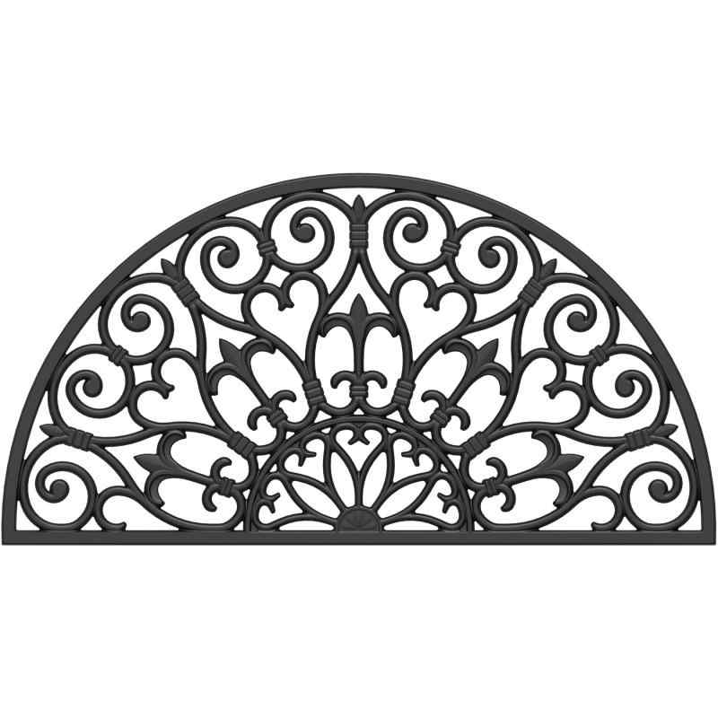 SICHENGDA 玄関マット 屋外 泥落とし エントランスラバーマット おしゃれ 洗いやすい (ブラックハート柄, 750*390mm)材質SBR（スチレン・ブタジエンゴム）は物性ばらつきが少なく、耐久性抜群 清潔にし易い 長時間水に浸か...