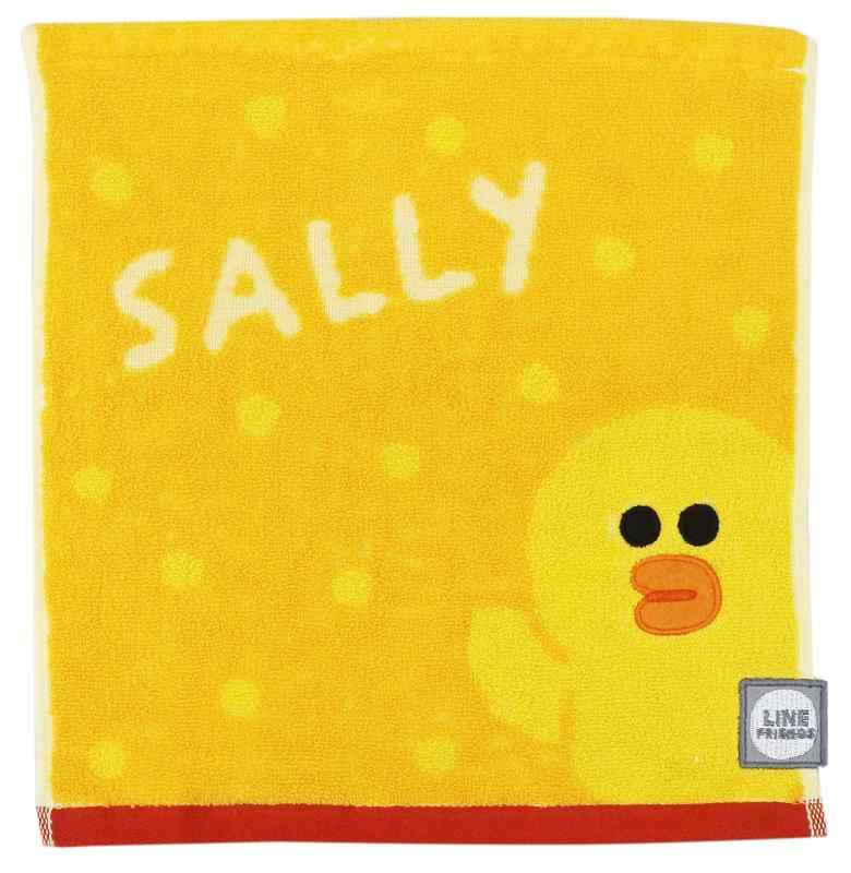 丸眞 キャリータオル ハンドタオル LINE FRIENDS ラインフレンズ ハローサリー 綿 2サイズ展開 5585001000サイズ：30×30cm / 生産国：中国組成：綿100％ / 仕様：パイルジャカード・アップリケ刺繍・はみ出し...