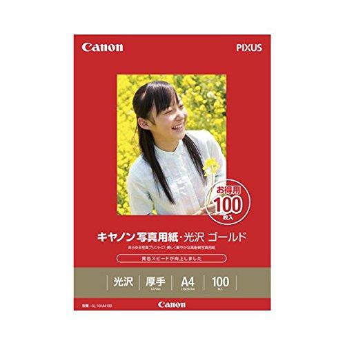 キヤノン 写真用紙・光沢 ゴールド 印画紙タイプ GL-101A4100 A4 2310B014 1冊(100枚) 【×2セット】プリンター用紙 インクジェットプリンター専用紙 光沢紙