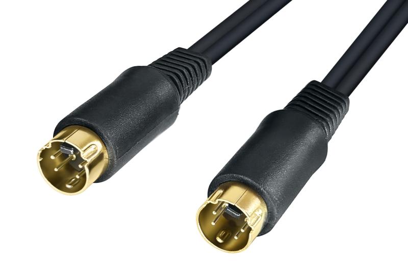 F-Factory S端子ケーブル 1.5m S端子ビデオケーブル 映像コード Sプラグ(オス) - Sプラグ(オス) 1.5m 高純度99.996％OFC無酸素銅 FVC-126-1.5mS端子ビデオケーブル1.5m片側：S端子プラグ(オ...