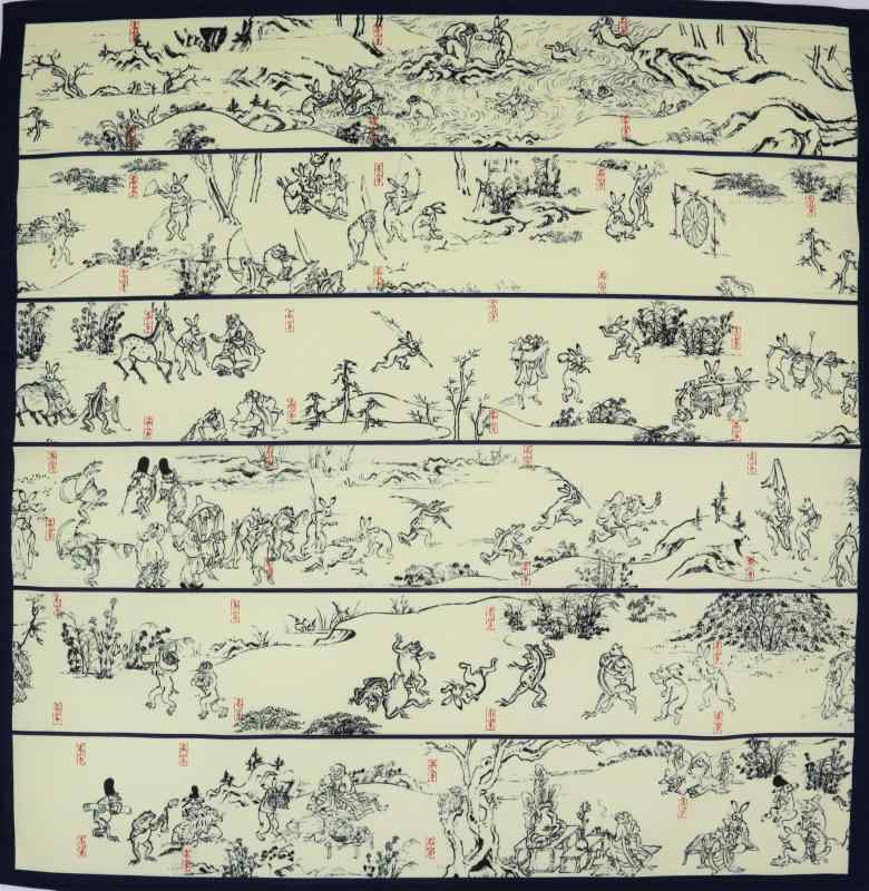 丸全 風呂敷 綿風呂敷 鳥獣戯画甲巻 紺 約50×50cm 日本製 簡単に包める お弁当包み 軽くて便利 国産 コンパクト商品本体サイズ:約50×50×0.1cm本体重量:約39g素材・材質:綿100%原産国:日本