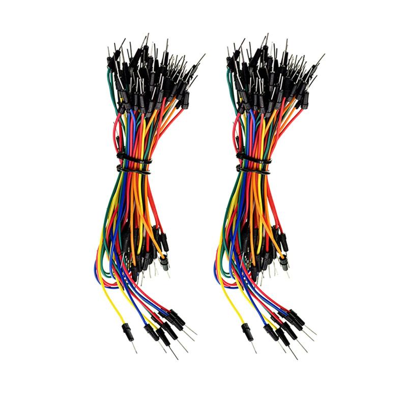 サムコス ジャンパーワイヤー 130本セット ジャンパー線 コネクタライン ワイヤキット オス-オス forブレッドボード フレキシブル ブレッドボード・Arduino・DIY用パッケージ内容：130本セット。25cm*8本、20cm*8本...