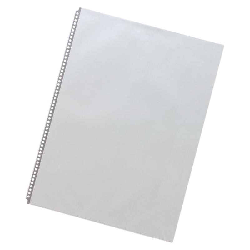 リヒトラブ クリアーポケット B3L 55穴 10枚入 N1479【サイズ】B3L【付属】中台紙(グレー)付【穴数】55穴【入数】10枚【寸法】幅413mm×高さ551mm