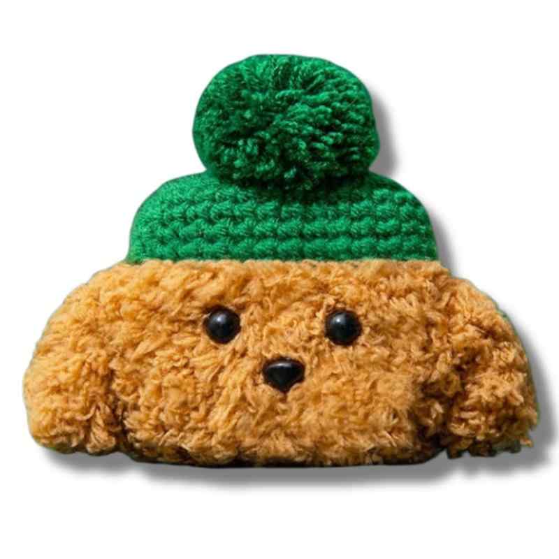 【PANDA MONO】AirPods 4 ケース エアーポッズ 第4世代 専用 カバー 保護 ケース 可愛い 女性 男性 ニット素材 ふわふわ 軽量 イヤホン ヘッドホンケース (テディパピー, AirPods 4)【対応機種】AirPo...