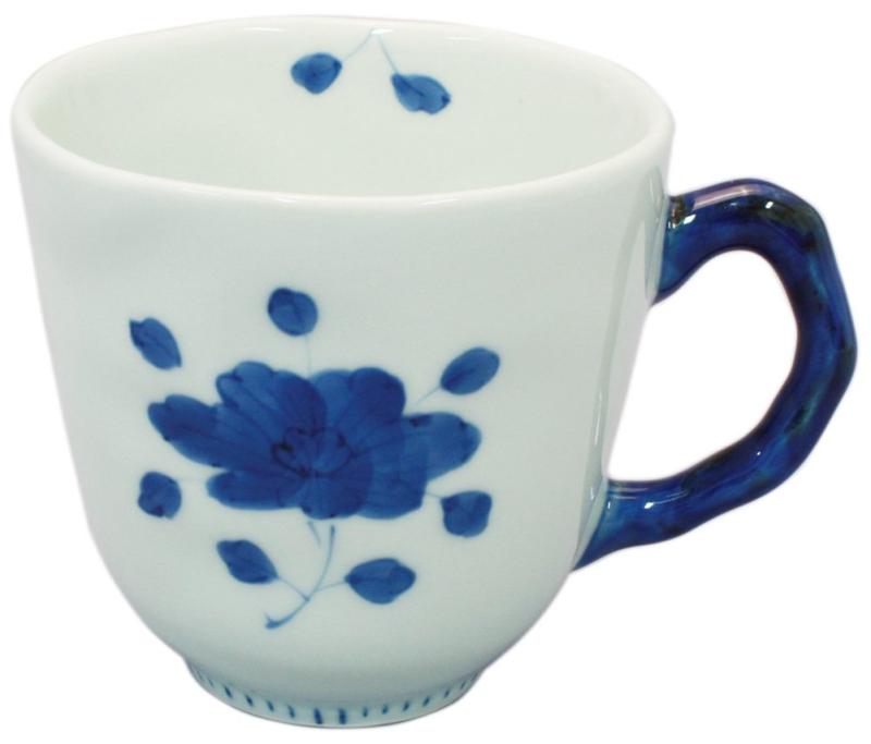 有田焼 マグカップ(青) 見込牡丹サイズ:(約)直径9.5×高さ9cm重量:(約)220g素材:磁器容量(約)200cc原産国:日本